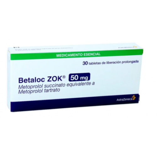 Betaloc-ZOK 50 Mg Caja X 30 Tabletas