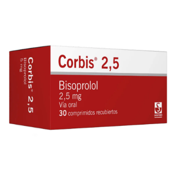 corbis 5 mg caja x 30 comprimidos recubiertos